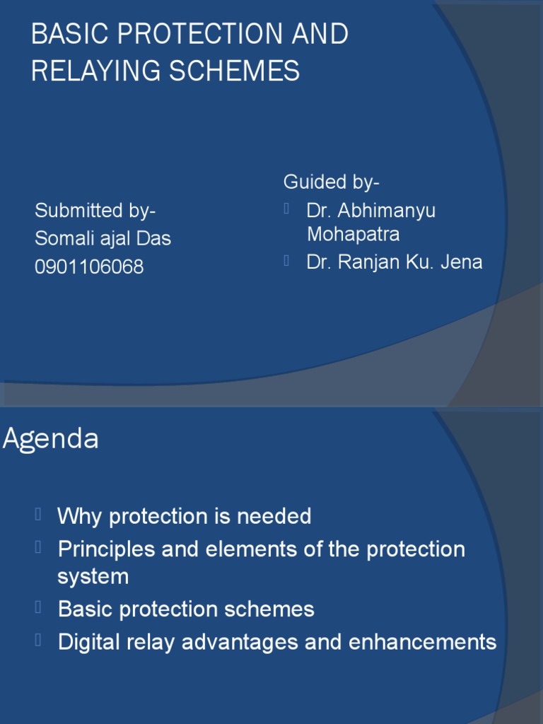 Basic Protection and Relaying Schemes | PDF | Electric Power System | Relay