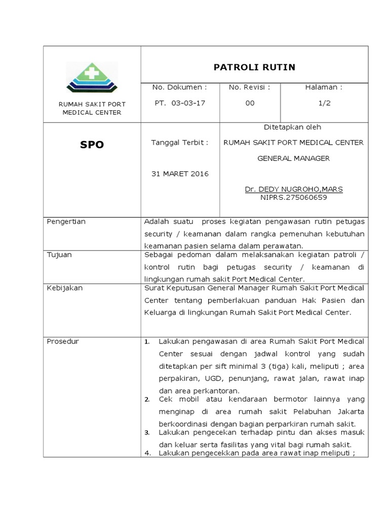 SPO Patroli Security | PDF