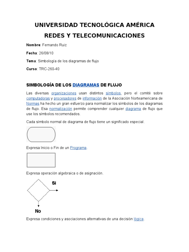 Simbología de Diagramas de Flujo | PDF | Los símbolos | Tecnología digital