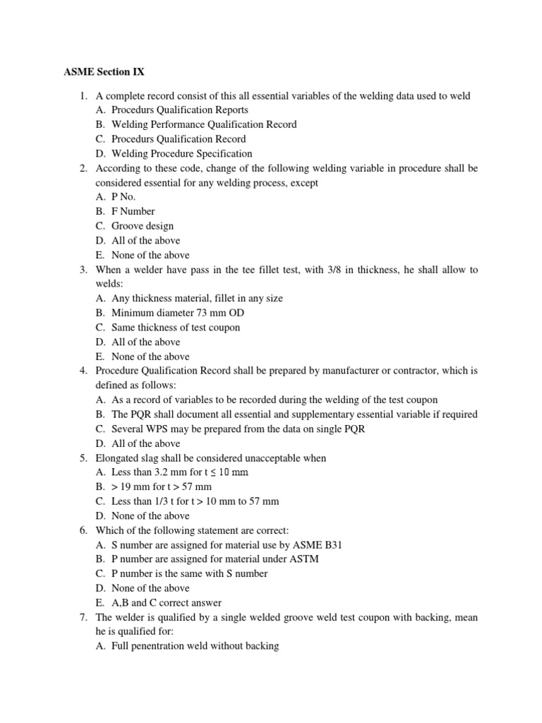 ASME Section IX Welding Code Guide | PDF | Pipe (Fluid Conveyance ...