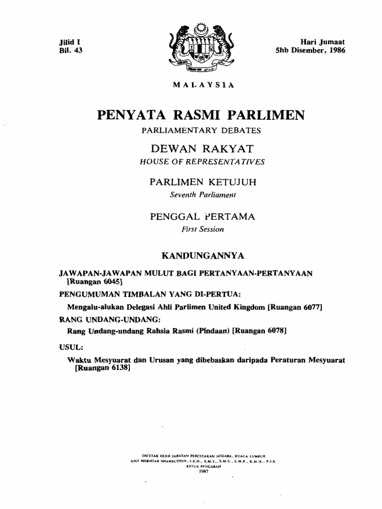 Rang Undang2 Rahsia Rasmi (Pindaan) | PDF