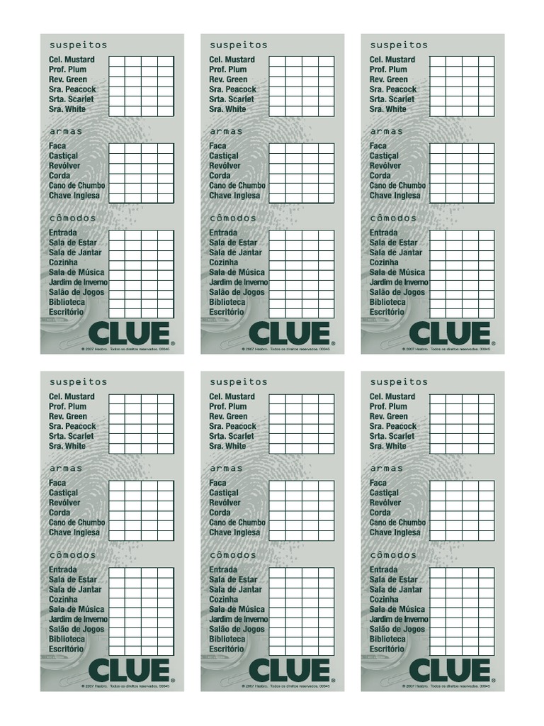 clue jogo