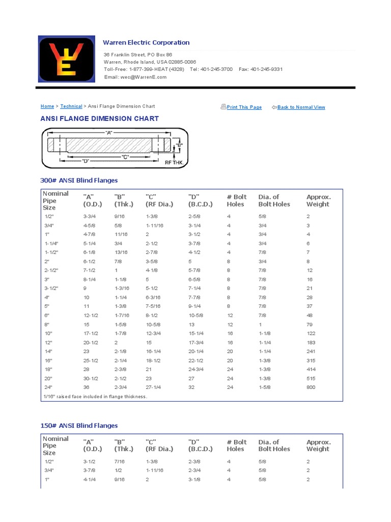 ANSI Flange Bolt Dimension Chart | PDF | Science & Mathematics | Computers