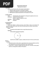 Grade 10 Lesson Plan Equation of A Circle | PDF | Circle | Equations