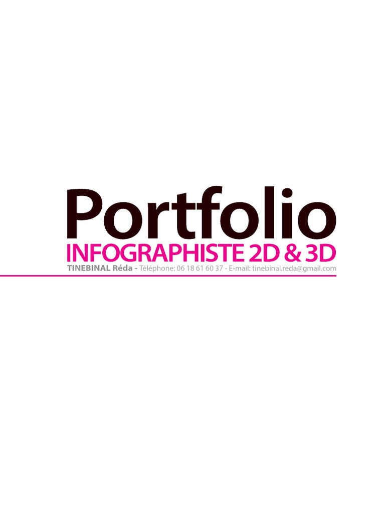 3D & 2D Portfolio Reda | PDF | Art | Ordinateurs