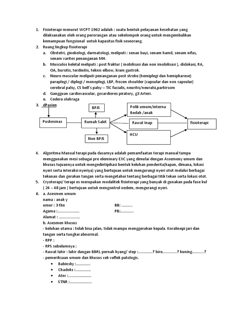Fisioterapi Menurut WCPT 1962 Adalah | PDF