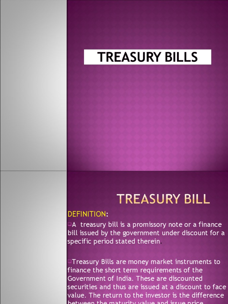 Treasury Bills | PDF | United States Treasury Security | Reserve Bank ...