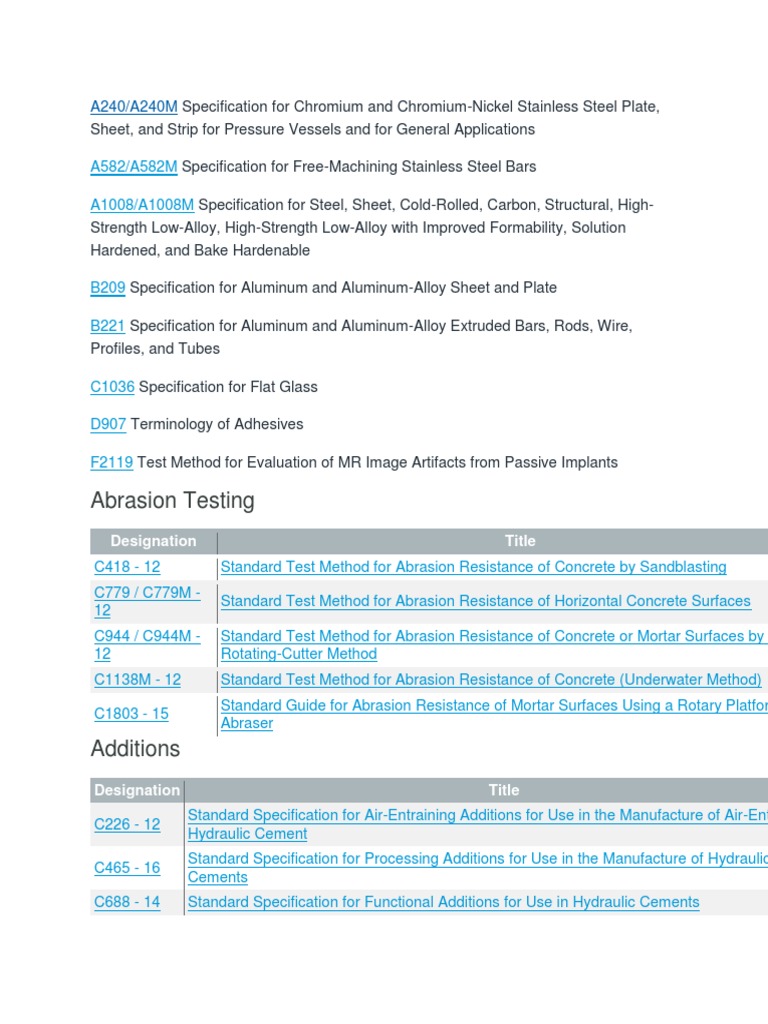 Standards | Download Free PDF | Mortar (Masonry) | Concrete