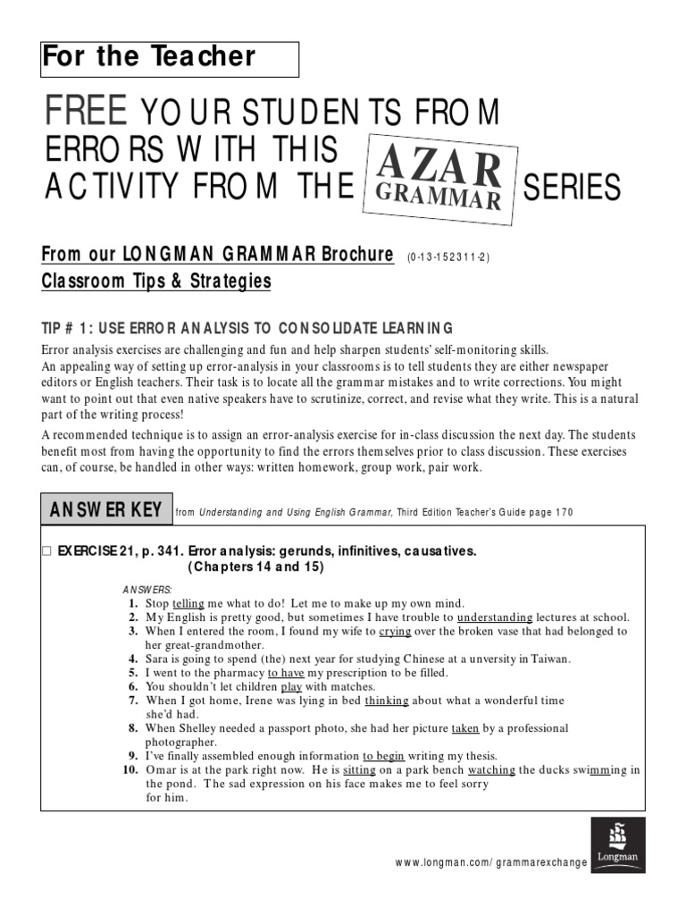 Azar Exer PDF | PDF | Grammar | Teaching