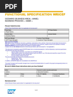 SAP Technical Specification Template | PDF