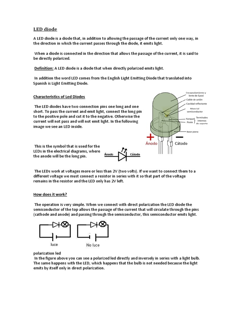Que Es Un Led | PDF | Light Emitting Diode | Diode