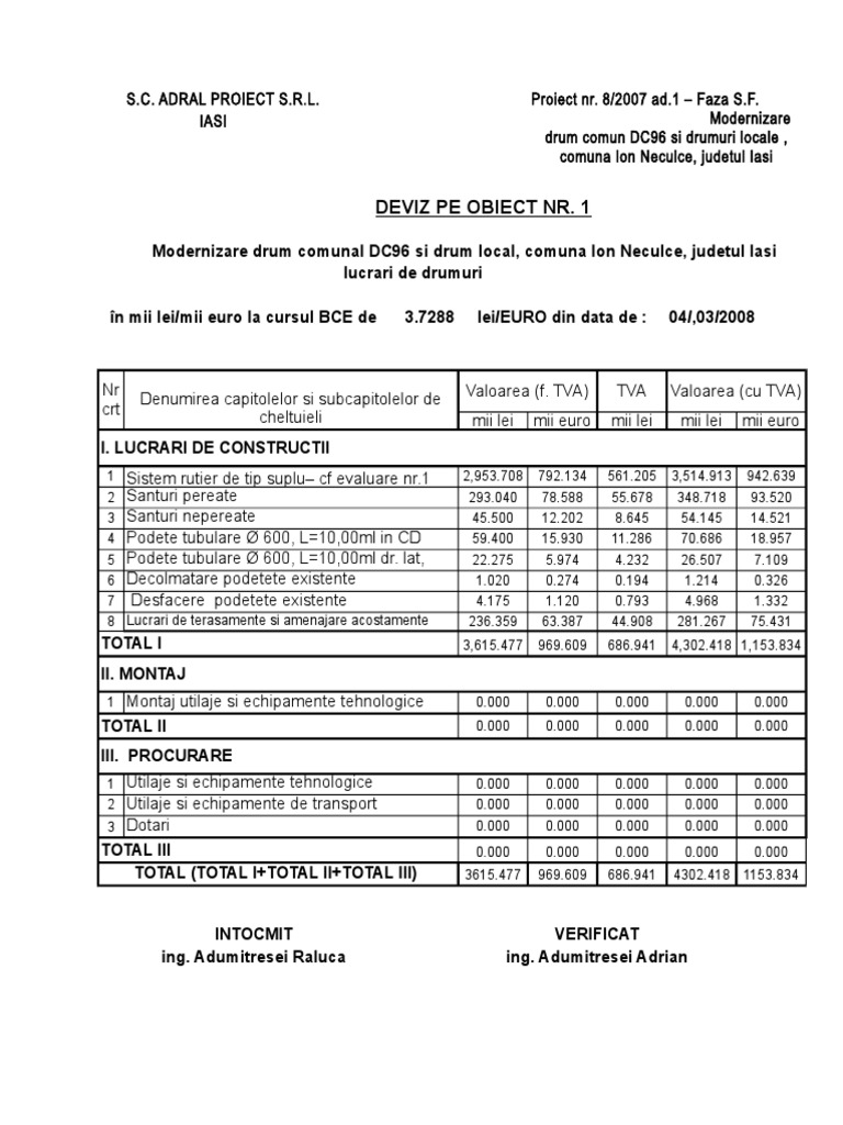 Camin Cult DEviz General | PDF