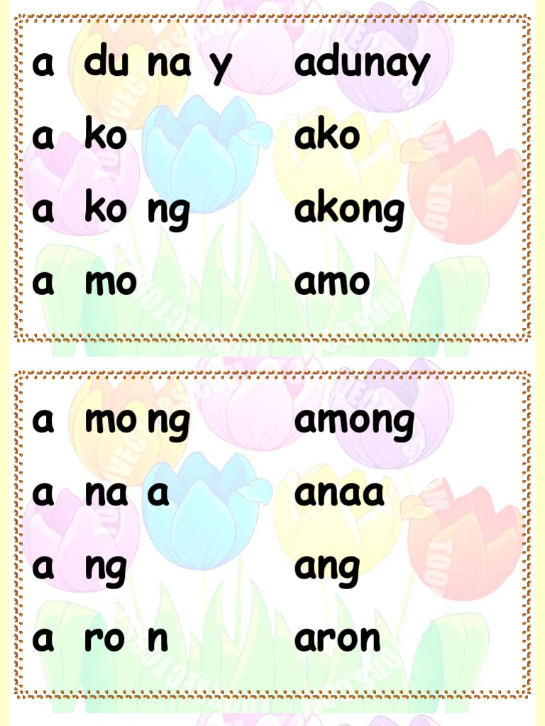 MTB Binisaya Sight Words | PDF