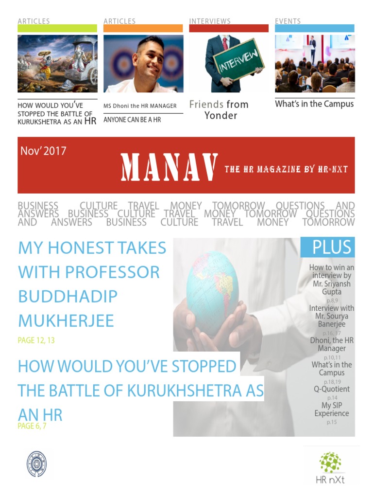 Manav, HR Magazine of MHRM, IISWBM, Nov Edition, 2017 | PDF | Human ...