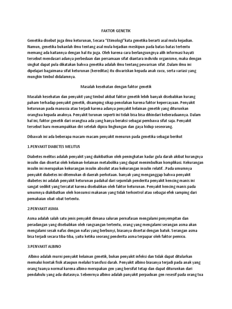 Faktor Genetik | PDF