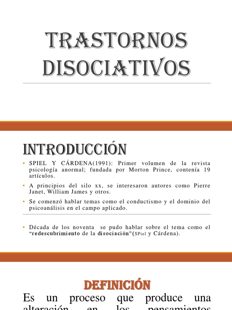 Transtorno Disociativos | PDF | Disociación (psicología) | Manual ...