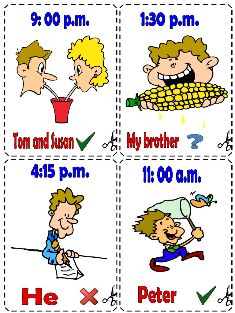 Past Continuous Cards PDF | PDF