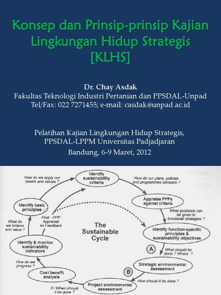 Chay Asdak, Konsep&Prinsip KLHS | PDF