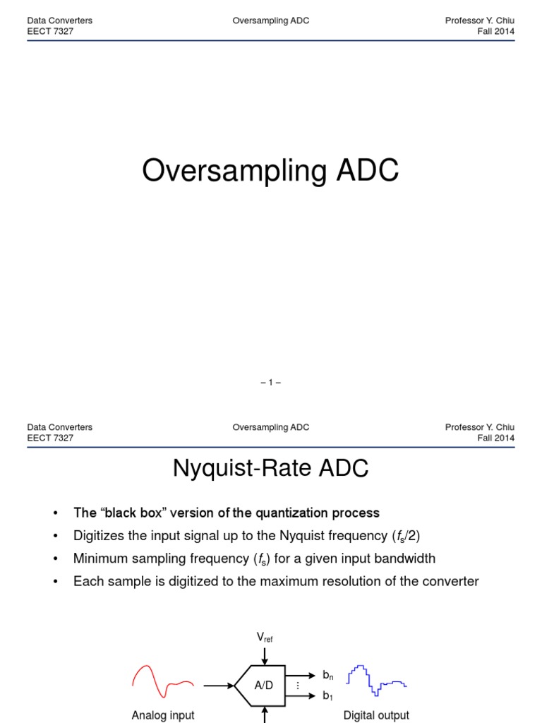 Oversampling ADC Techniques | PDF | Analog To Digital Converter ...