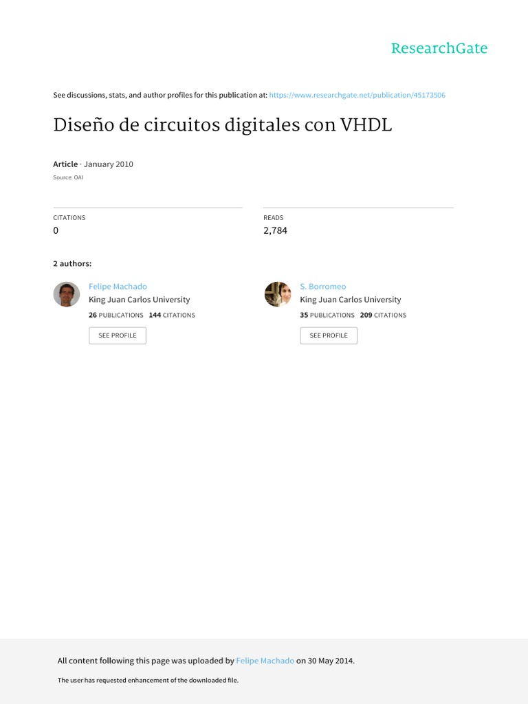 Diseno de Circuitos Digitales Con VHDL | PDF