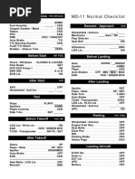 Lufthansa Cargo Md-11 Normal Checklist | PDF