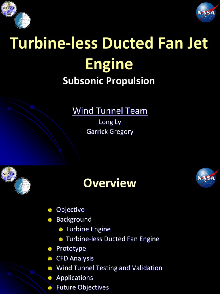 Turbine-Less Ducted Fan Jet Engine: Subsonic Propulsion | PDF | Jet ...