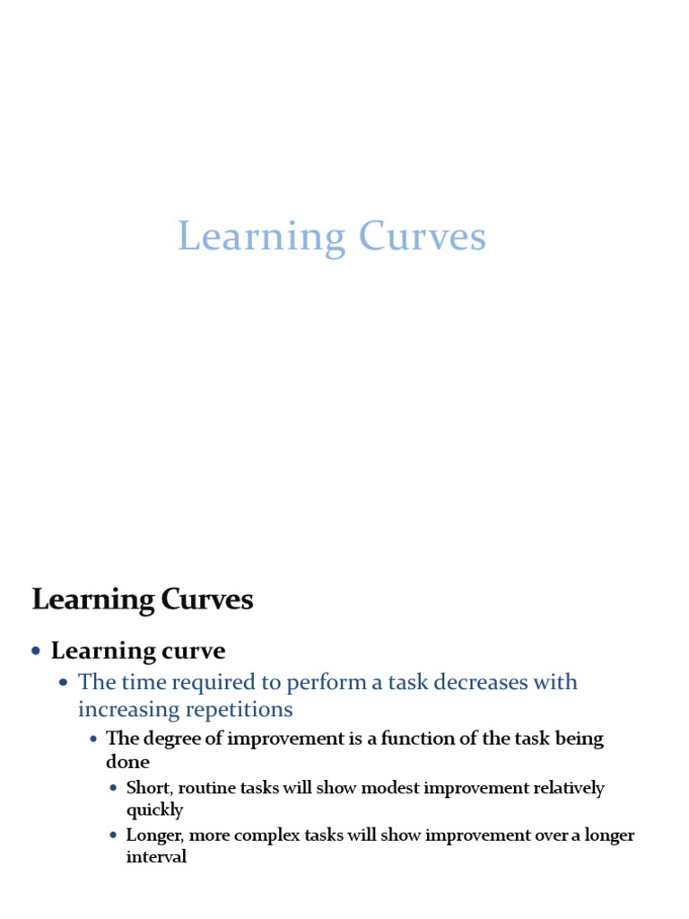 Learning Curves | PDF | Economics | Business