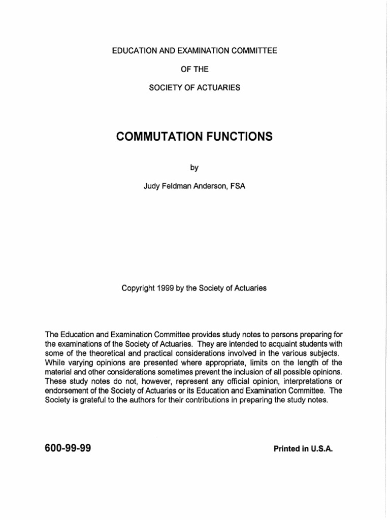 Annuity Formular SOA | PDF