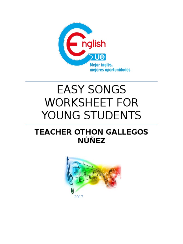 Easy Songs Worksheet FOR YOUNG STUDENTS | PDF | Onomastics | Style ...