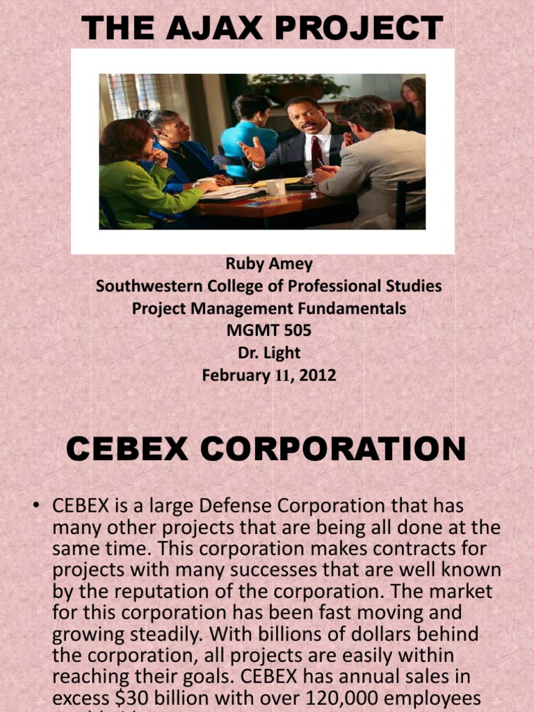 The Ajax Project Rubys PPT MGMT 505 | PDF | Project Management | Business