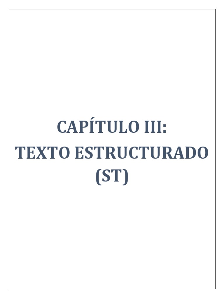 Introducción al Texto Estructurado (ST) | PDF | Lenguaje de ...