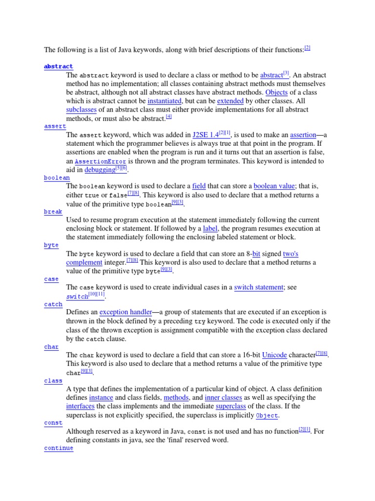 Java Reserved Words Pdf Class Computer Programming Inheritance Object Oriented Programming 5334