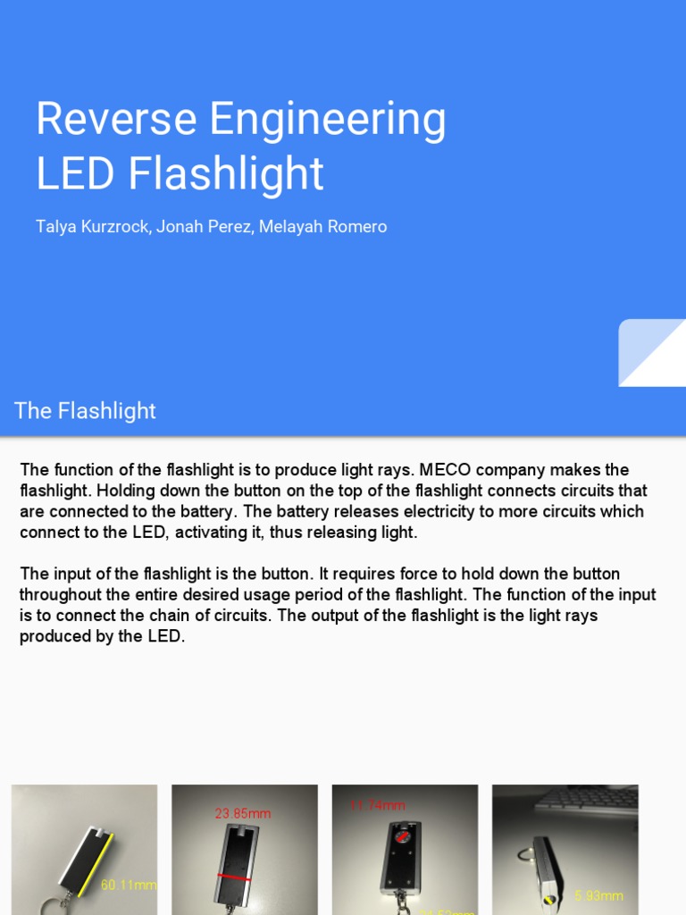 Reverse Engineering Led Flashlight | PDF