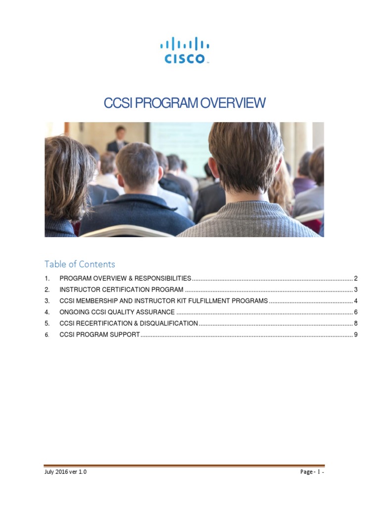 Ccsi Program Overview Guide | PDF | Cisco Certifications | Computing