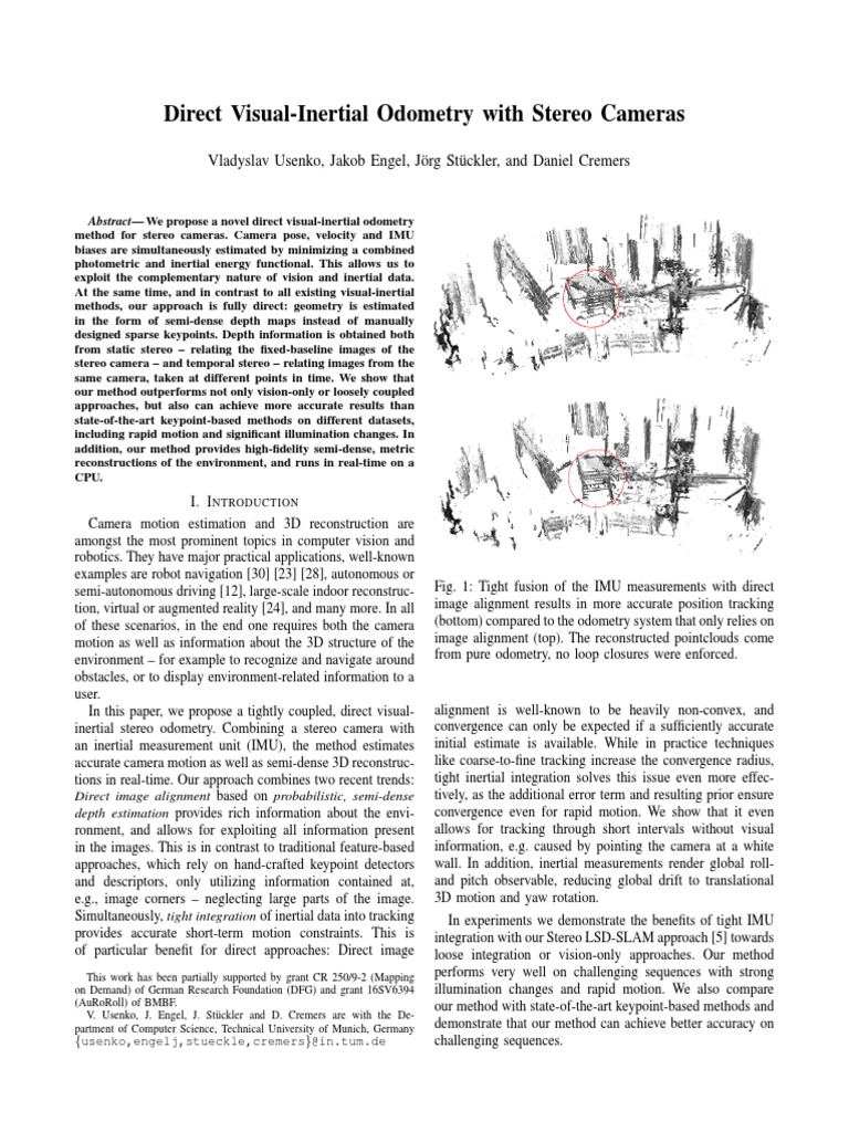 Direct Visual-Inertial Odometry With Stereo Cameras: Vladyslav Usenko ...