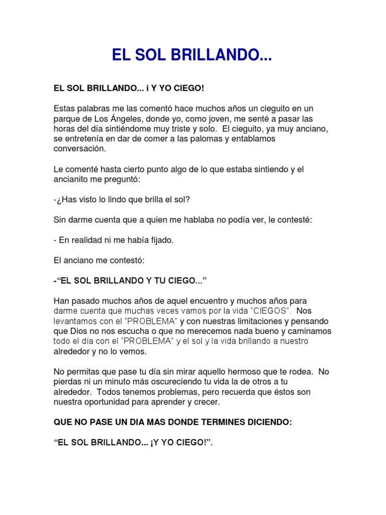 Lectura El Sol | PDF