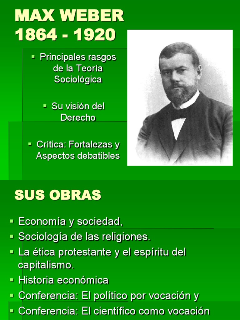 Max Weber: Teoría y Obras Principales | PDF | Max Weber | Sociología