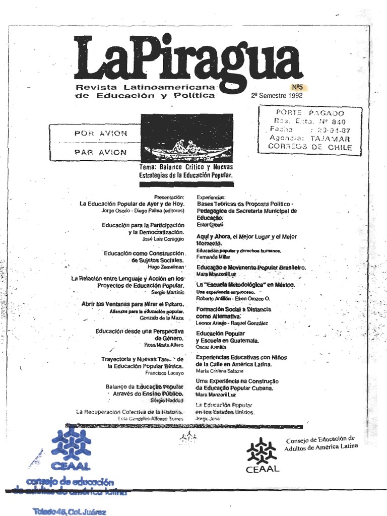 Zemelman (1992) La Educación Como Construcción de Sujetos Sociales PDF ...