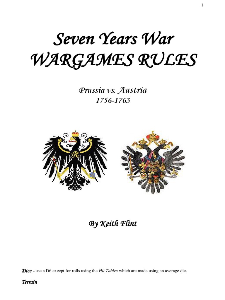 Seven Years War Wargame Rules | PDF | Artillery | Cavalry
