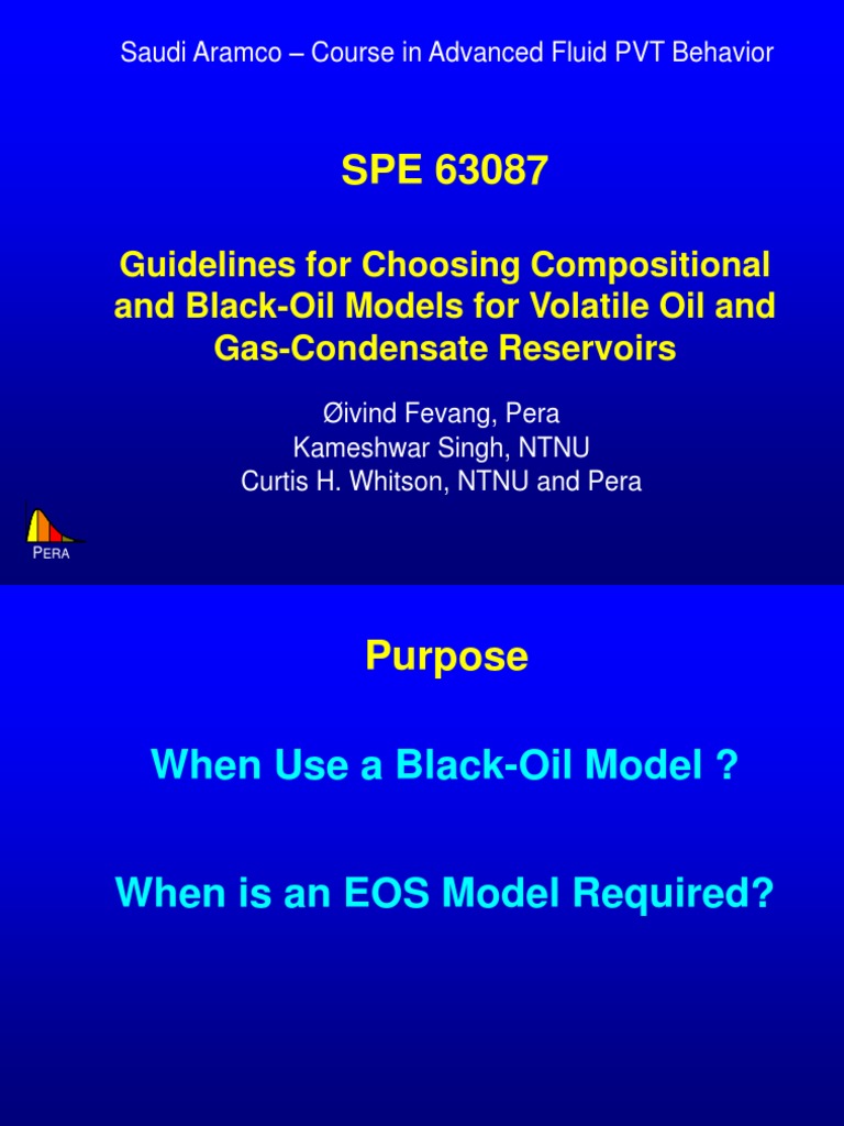 Guidelines For Choosing Compositional and Black-Oil Models For Volatile ...