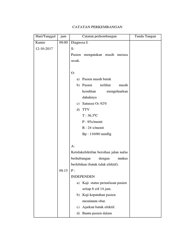Contoh Catatan Perkembangan | PDF