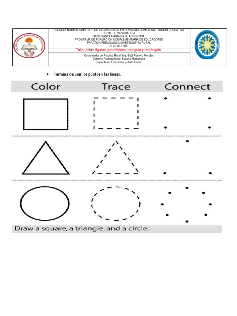Taller Sobre Figuras Geometricas, Triangulo y Rectangulo. | PDF