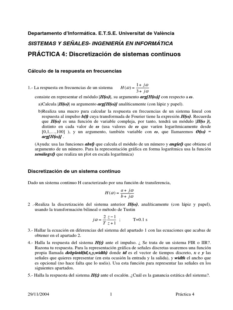 Discretizacion | PDF | Logaritmo | Frecuencia