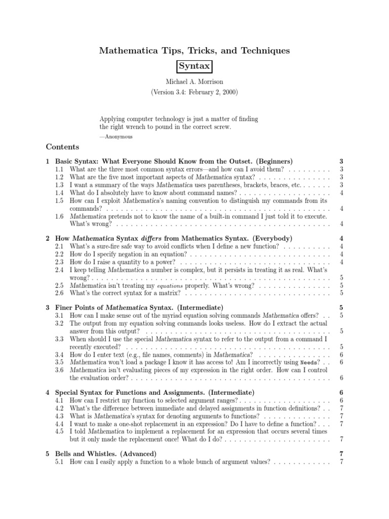 Syntax PDF | PDF | Bracket | Function (Mathematics)