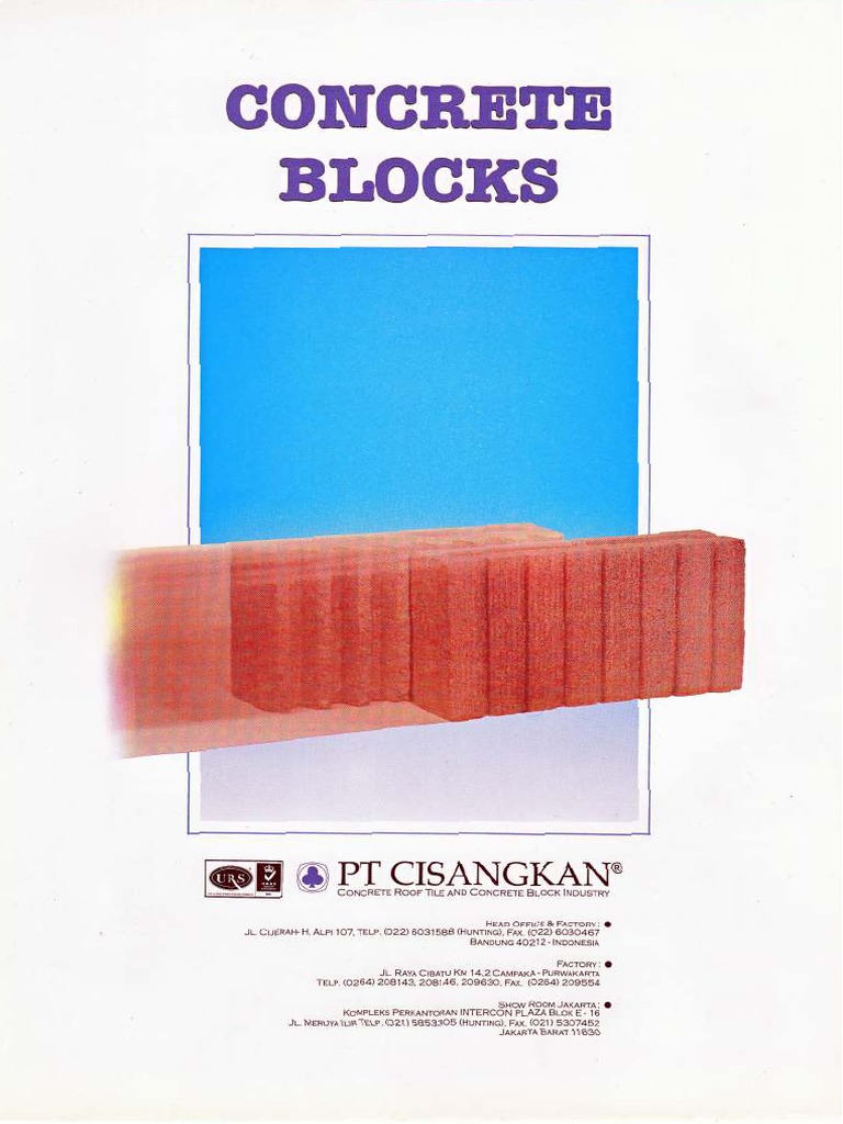 Brochure Concrete Block CISANGKAN | PDF