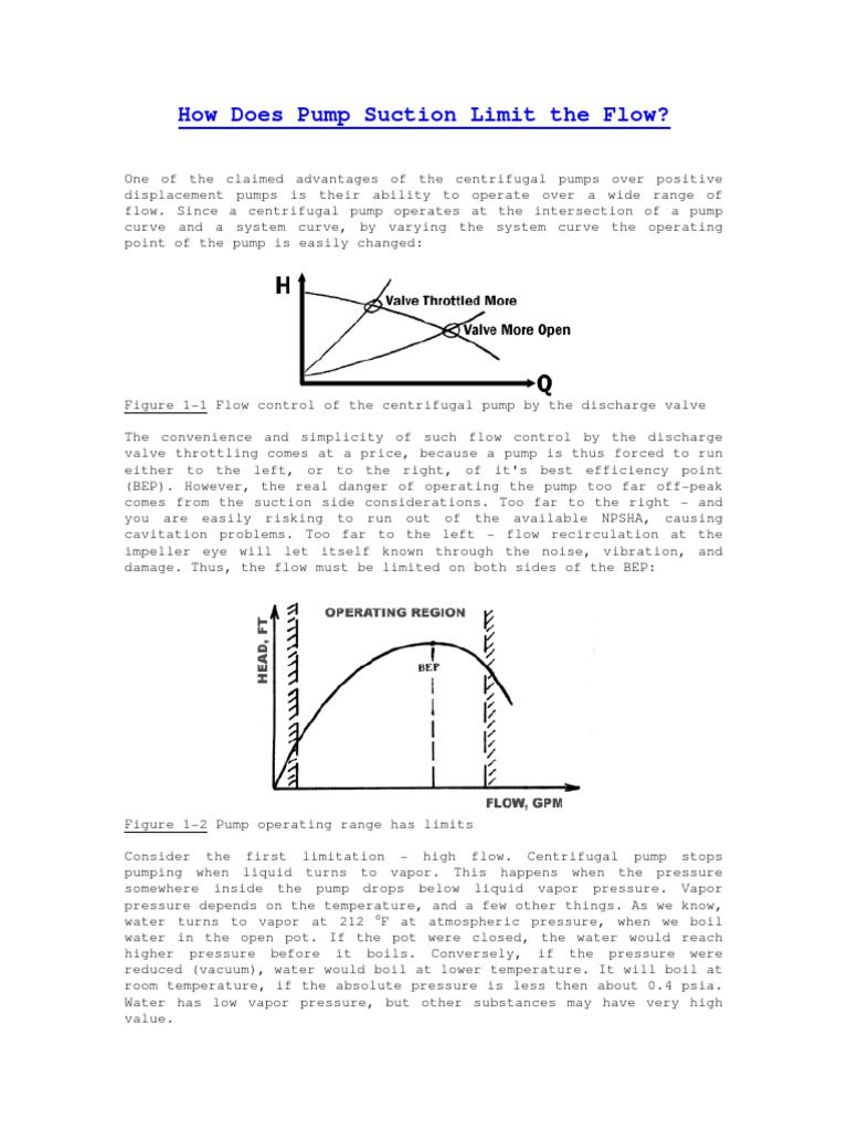 Pump Suction and Flow Limitations Explained | PDF | Pump | Pressure