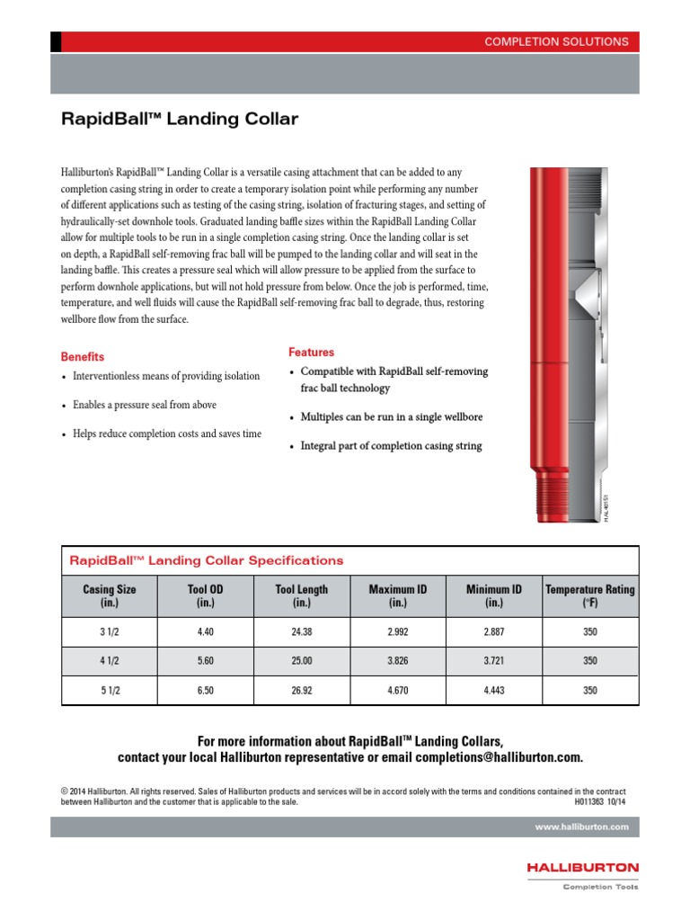 Rapidball Landing Collar: Benefits Features | Download Free PDF ...
