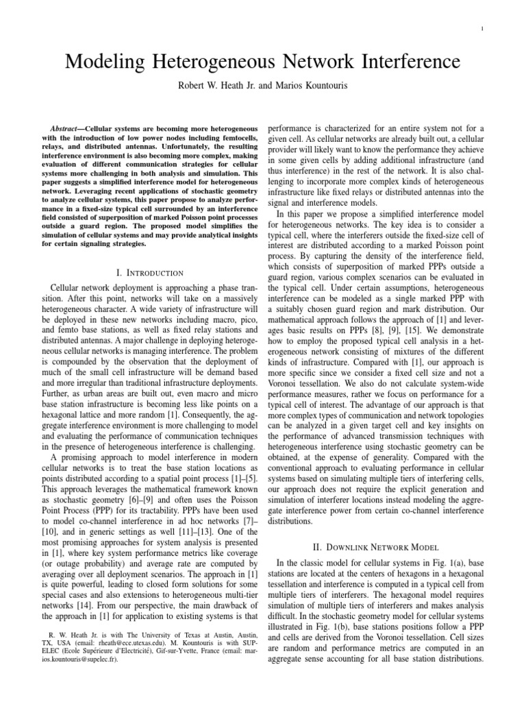 Modeling Heterogeneous Network Interference | PDF | Mimo | Cellular Network