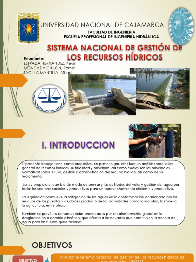 Sistema Nacional de Gestión de Los Recursos Hídricos | PDF | Recursos ...