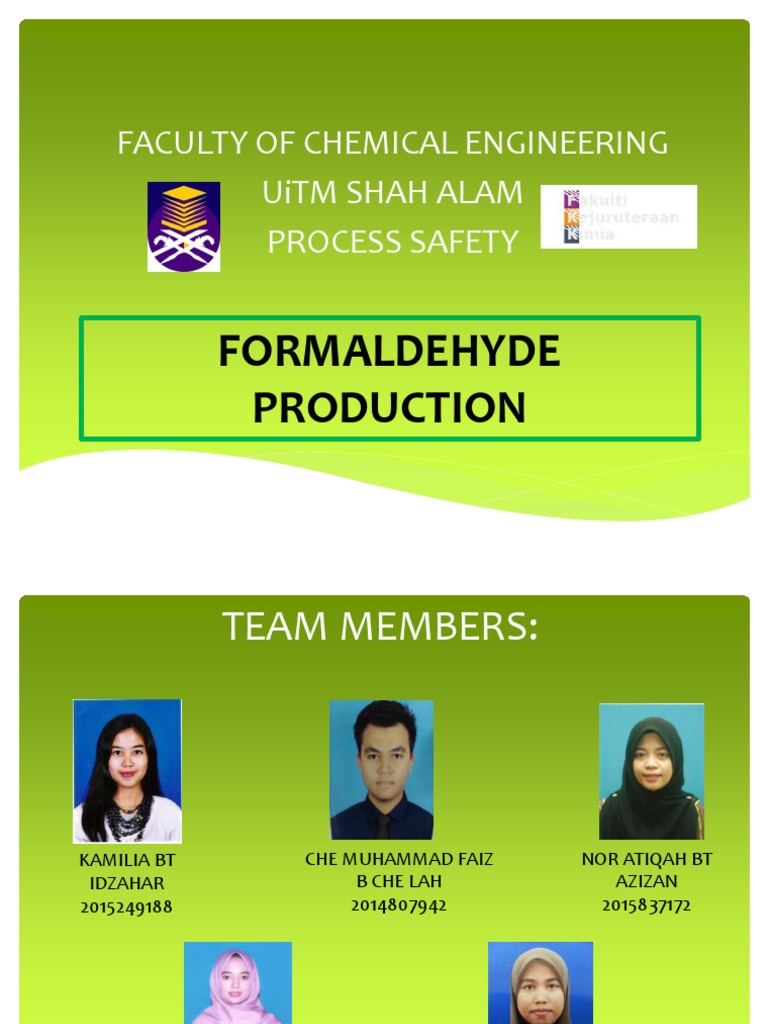 Formaldehyde Production Safety Slide | PDF | Emergency | Formaldehyde